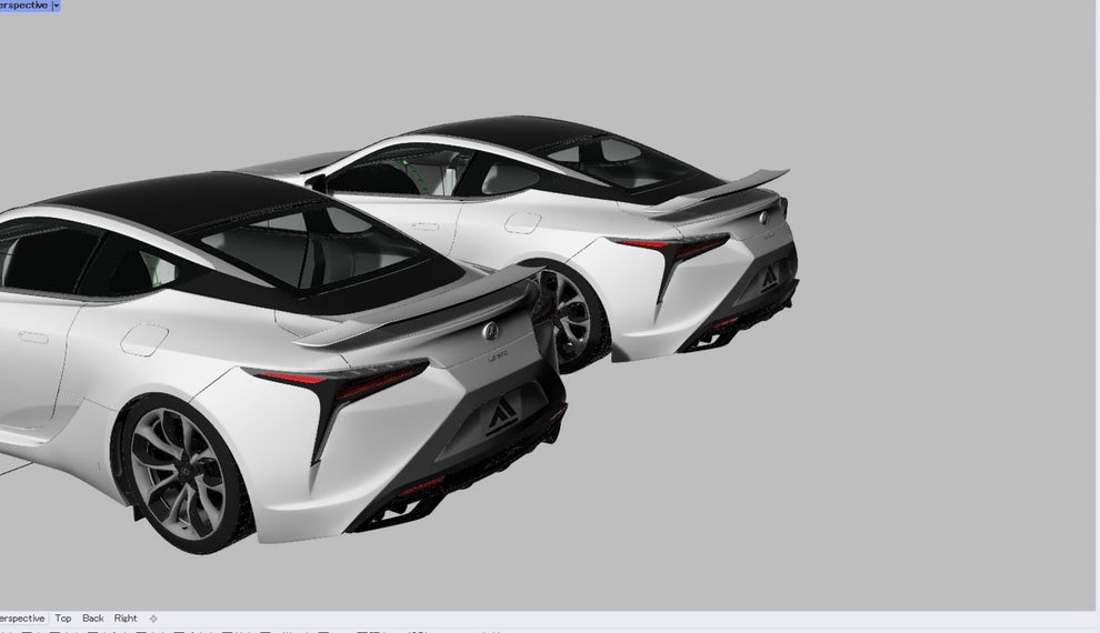 oiler CLEAR PAINTED FINISHLEXUS LC500 DRY CARBON REAR WING and DRY ...